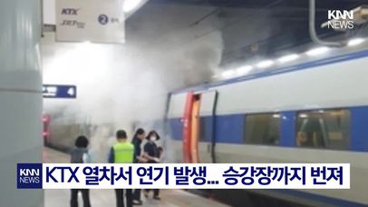 KTX 열차서 연기 발생... 승강장까지 번져/ KNN | 네이트 TV