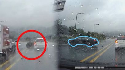 빗길 속, 불법 유턴 차 때문에 1차 추돌에 2차 충돌까지! | JTBC 221013 방송 | 네이트 TV